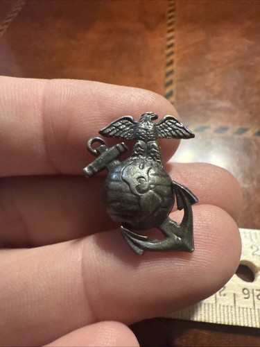 US WW2 USMC Marine Corps Visor Hat Cap EGA Eagle Globe Anchor Badge ...