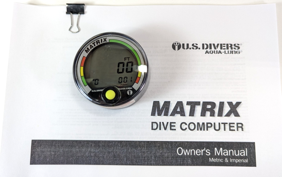 US Divers / Aqua Lung Matrix Computer Subacqueo Puck Con Manuale | eBay