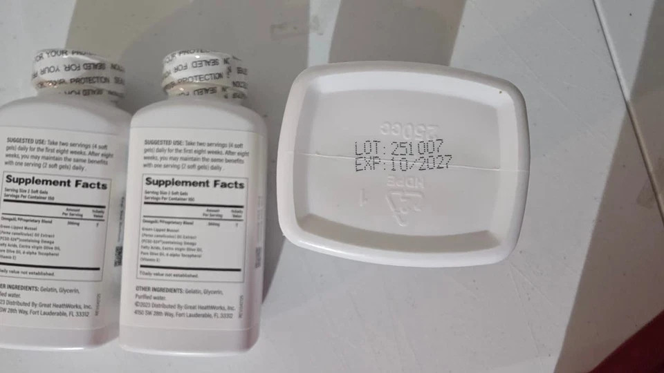 2Pack Omega XL 300 Capsules-Green Lipped Mussel Joint & Muscle Relief ...