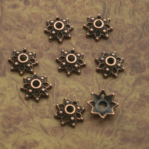 260pcs antiqued copper flower bead cap findings X0214 | eBay