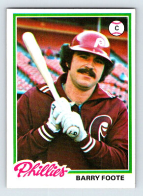 BARRY FOOTE Philadelphia Phillies 1978 Topps Baseball Card B189 | eBay