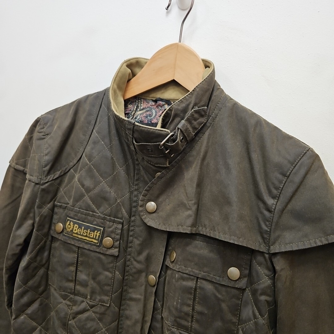 Belstaff Vintage Gold Label Wax Cotton Paisley Biker Coat Belstaff Vintage Gold Label Wax Cotton Paisley Biker Coat