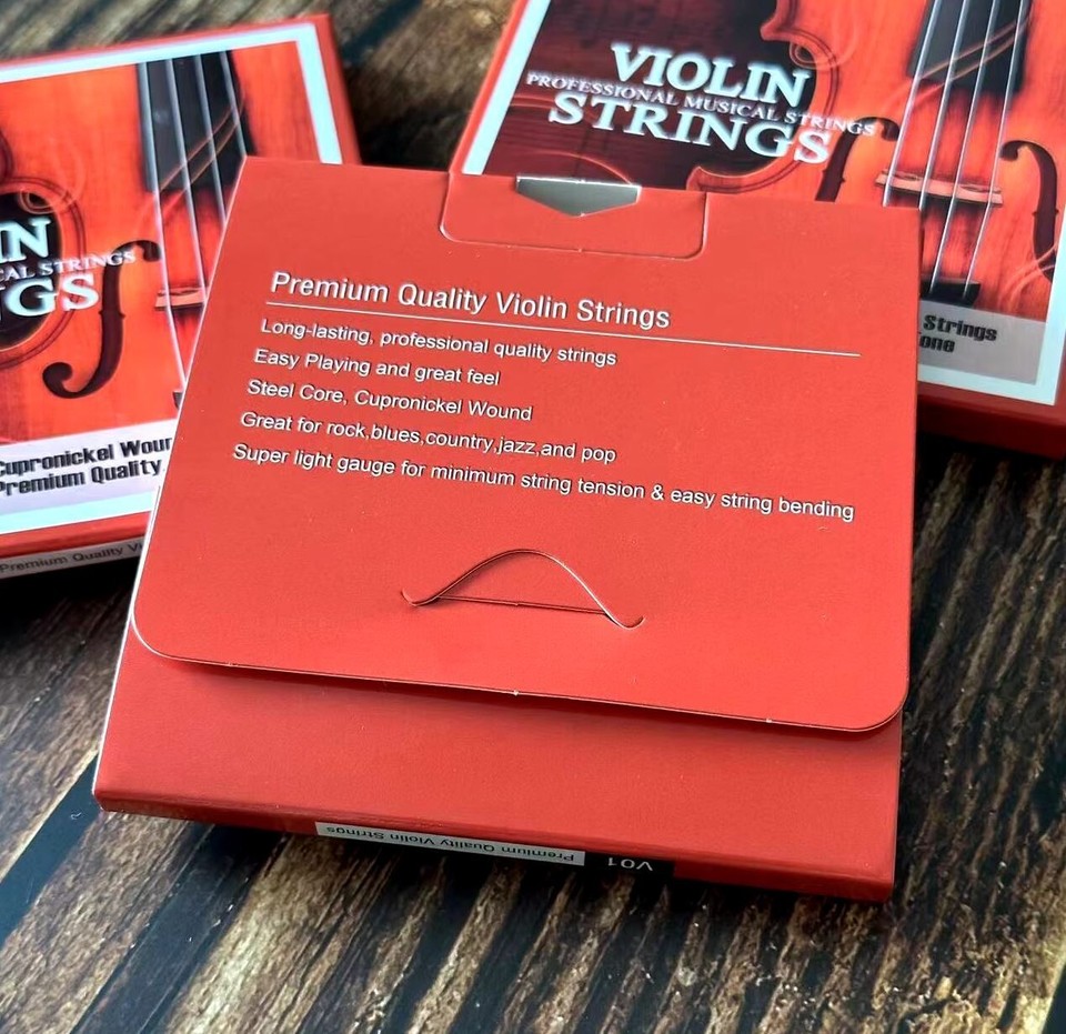 Violin Strings 4/4 Premium Carbon Steel Core Direct Warm Tone USA ...