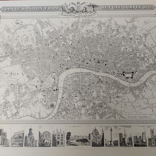 Plan of London From Actual Survey 1832 United Kingdom Newspaper map 30. ...