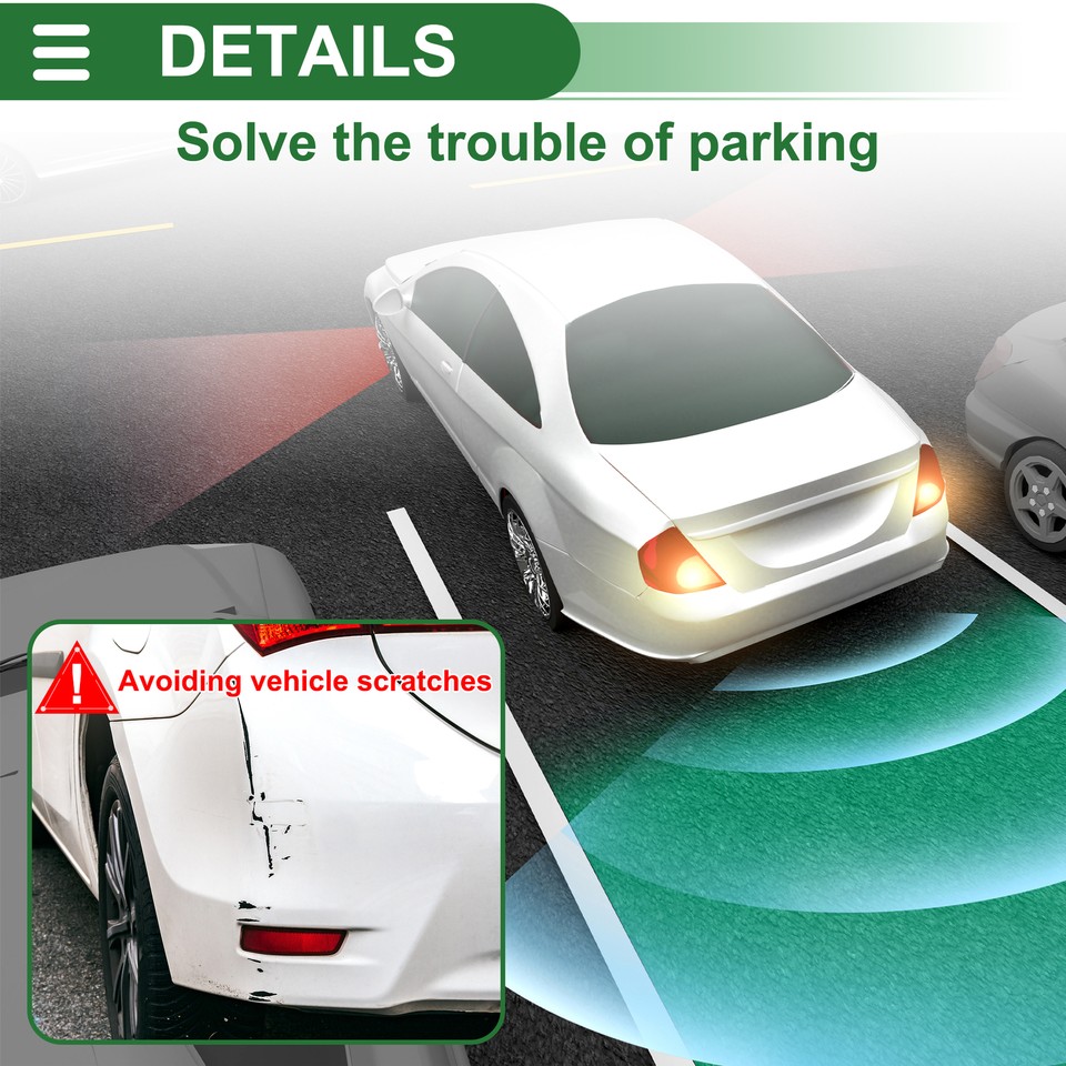 Universal Reverse Backup Radar System Reverse Parking Sensors Pack of 1 ...