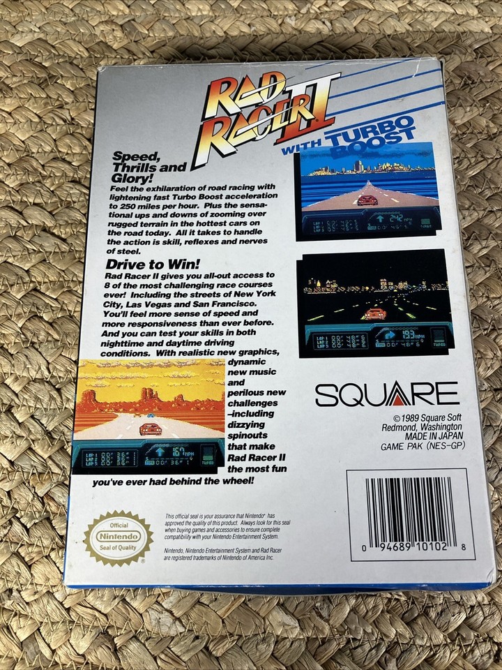 Rad Racer II Rad Racer 2 NES (Nintendo Entertainment System, 1990 ...
