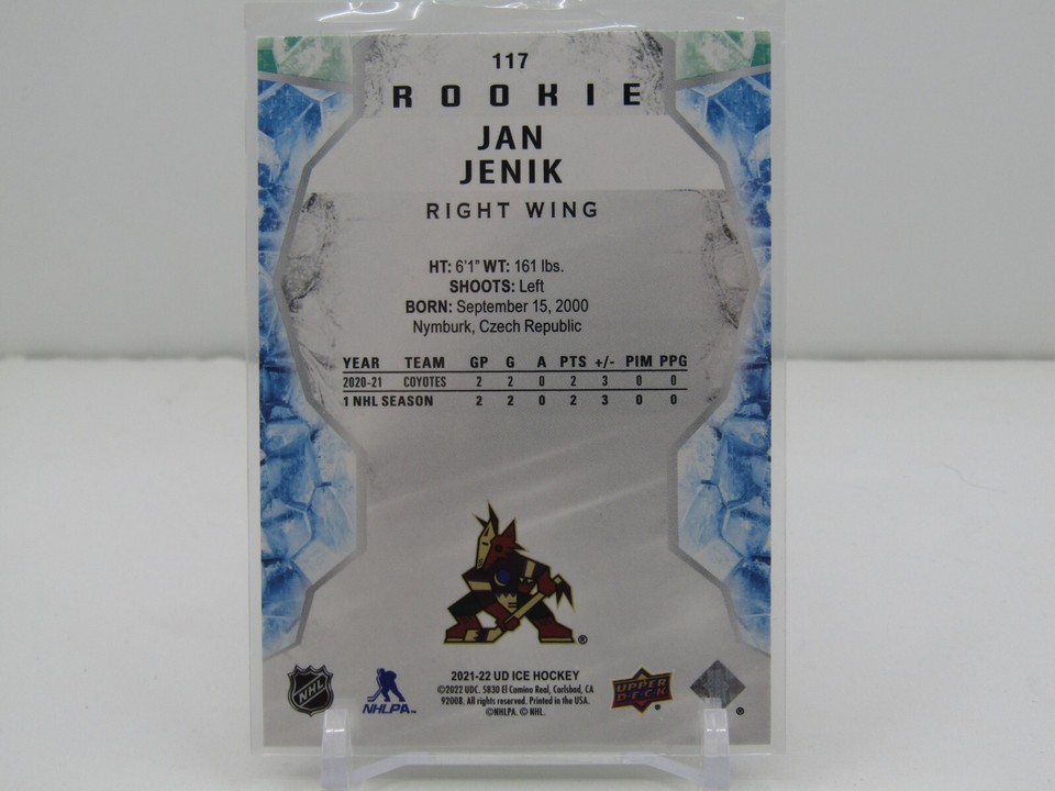 JAN JENIK 2021-22 UPPER DECK ICE ROOKIE GOLD PARALLEL! RC! PHOENIX ...