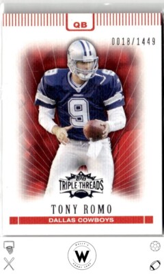 2007 Topps Triple Threads #12 Tony Romo #/1449 | eBay