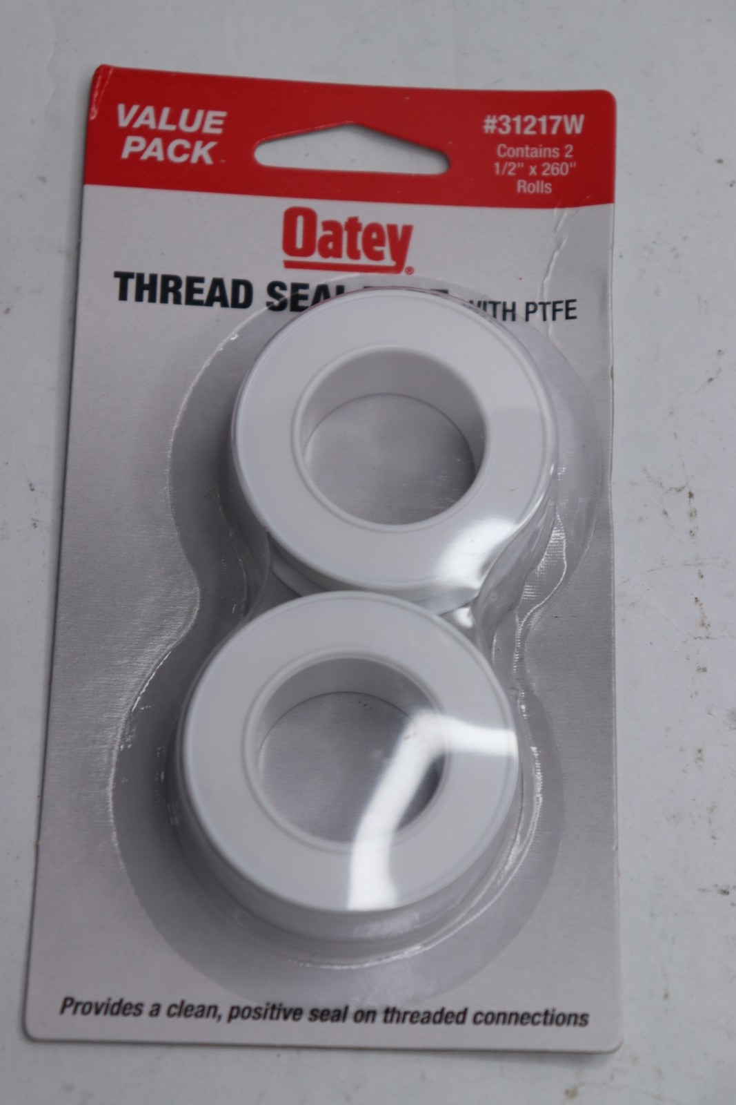 (2-Pk) Oatey PTFE Threaded Tape White 1/2" x 260" 31217W | eBay