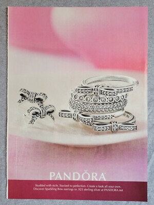2016 Magazine Advertisement Page Pandora Silver Jewelry Rings Earrings ...