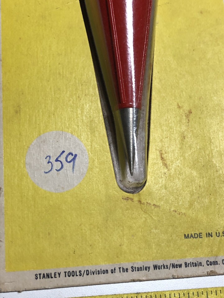 VTG Red Stanley Plumb Bob 8oz Rust Proof Nickel Plated NOS Carpenters ...