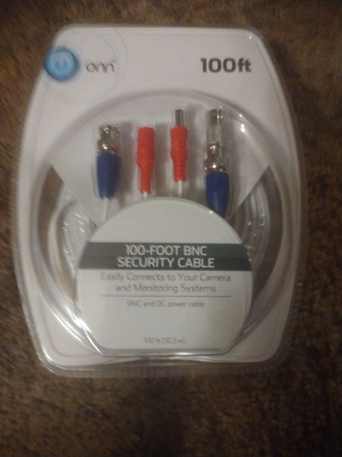 Onn BNC Camera to Monitoring System Security Power Cable White - 100 ...