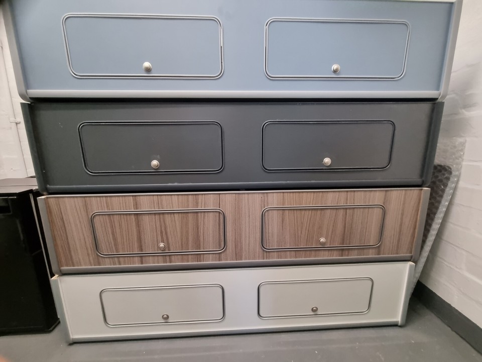 1200mm Campervan Overhead Lockers camper RaceVan lightweight ply Gloss ...