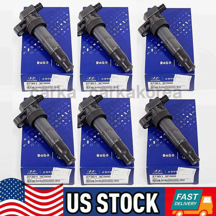 Genuine 6X OEM Ignition Coil For 06-15 Hyundai Kia 3.3L 3.5L 3.8L 27301 ...