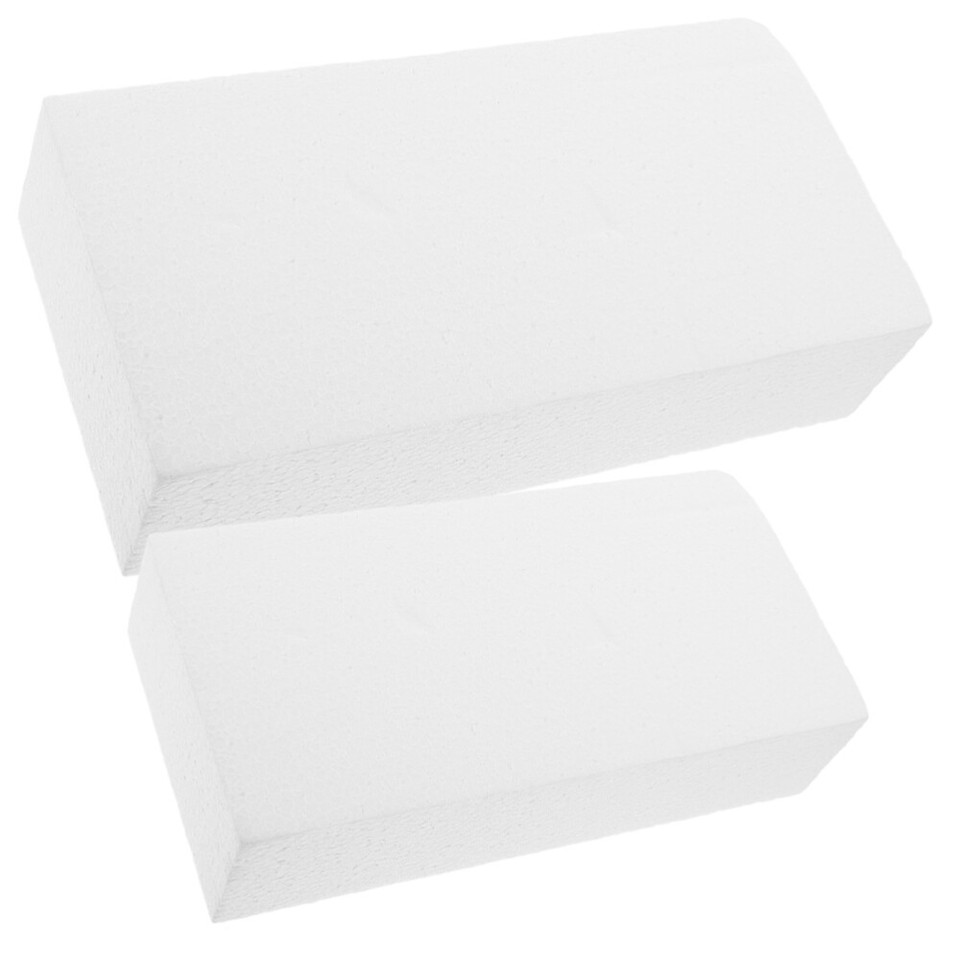 2 Pcs Sculpting Foam Blocks Polystyrene Painting Rectangular DIY Crafts ...