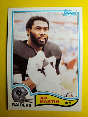 VINTAGE ROD MARTIN #194 OAKLAND RAIDERS - USC TROJANS - 1982 TOPPS NFL ...