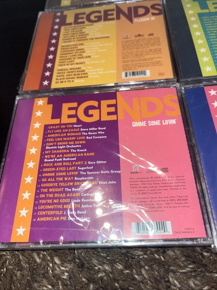 TIME LIFE 6 CD LOT THE ULTIMATE ROCK COLLECTION 108 CLASSIC ROCK SONGS ...