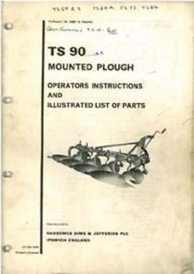 RANSOMES PLOUGH TS90 OPERATORS MANUAL - TS 90 | eBay