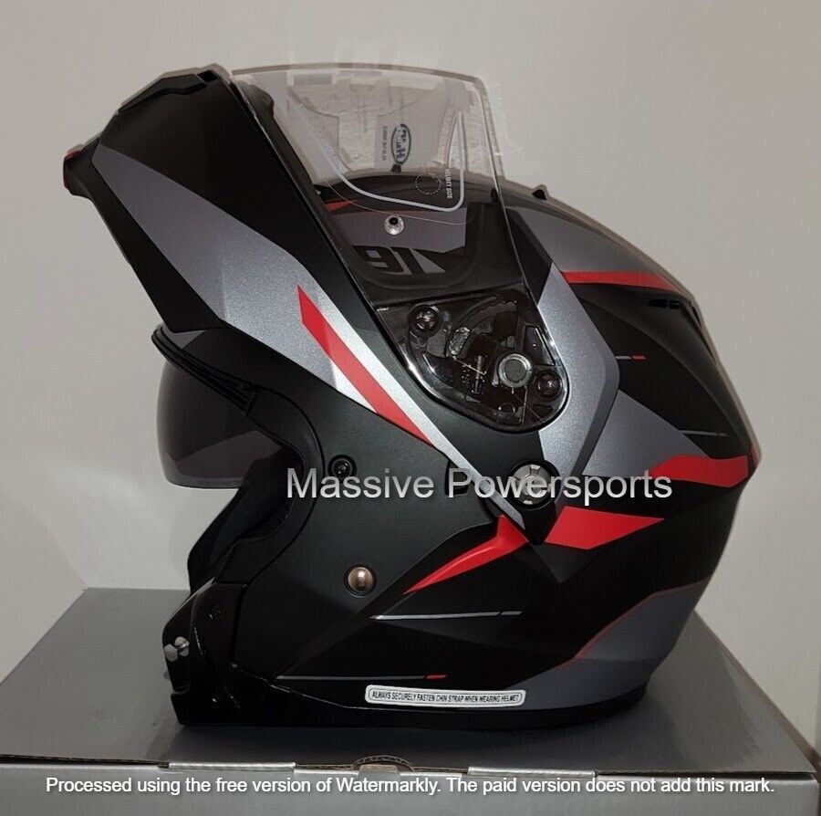 HJC C91 Modular Sunscreen Motorcycle Helmet Red XS S M L XL 2X 3X 4X 5X ...