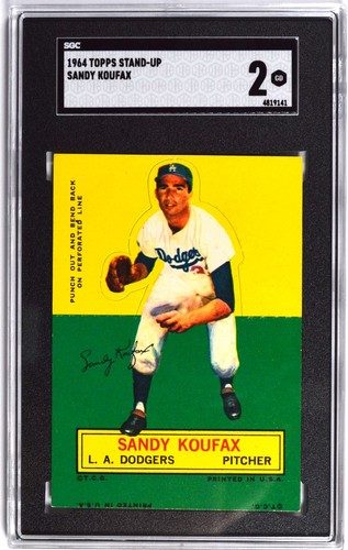 1964 TOPPS SANDY KOUFAX STAND UP BASEBALL CARD SGC 2 GOOD | eBay