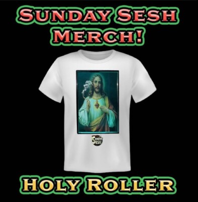 Sunday Sesh Podcast Holy Roller Unisex T-Shirt (MEDIUM) | eBay