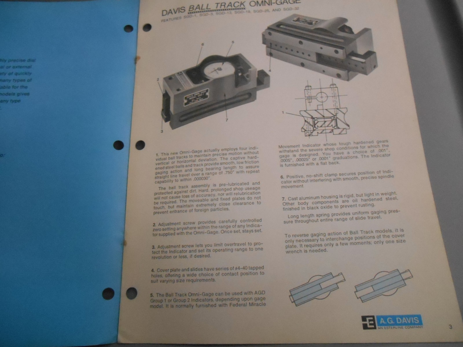 Vintage A.G. Davis Gage & Engineering Co. Davis Omni-Gages Catalog 9G4 ...