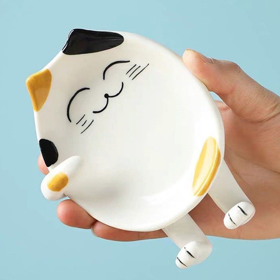 2Pcs Cartoon Spoon Rests Ceramic Kitchenware Holder Ceramic Kitchen ...