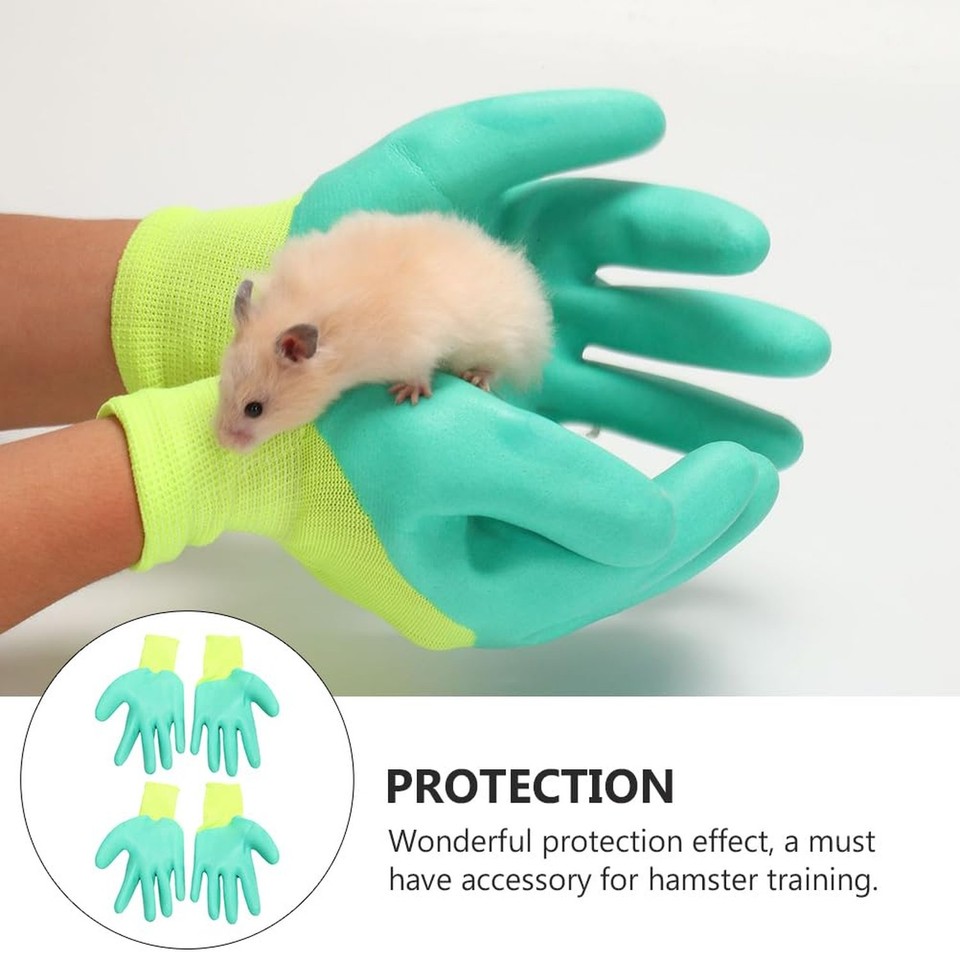 2 Pairs Hamster Gloves, Animals Glove to Handle Hamsters Hamster Bite ...