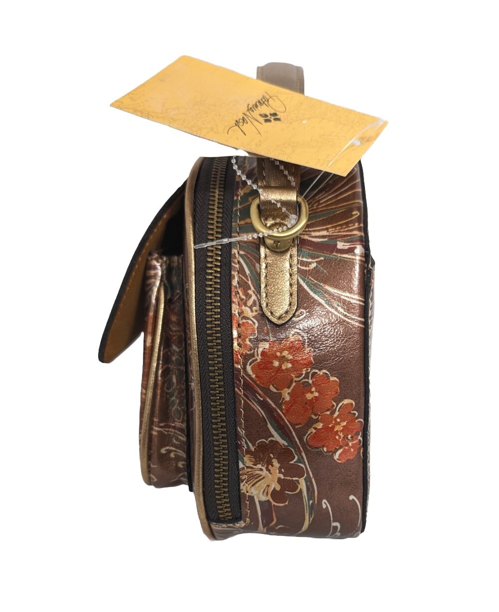 Patricia Nash Marta Top Handle Leather Crossbody Bag-Antique Bronze ...