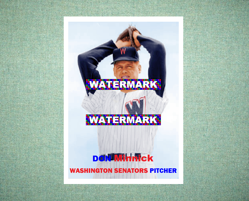 Don Minnick Washington Senators 1957 Style Custom Baseball Art Card | eBay