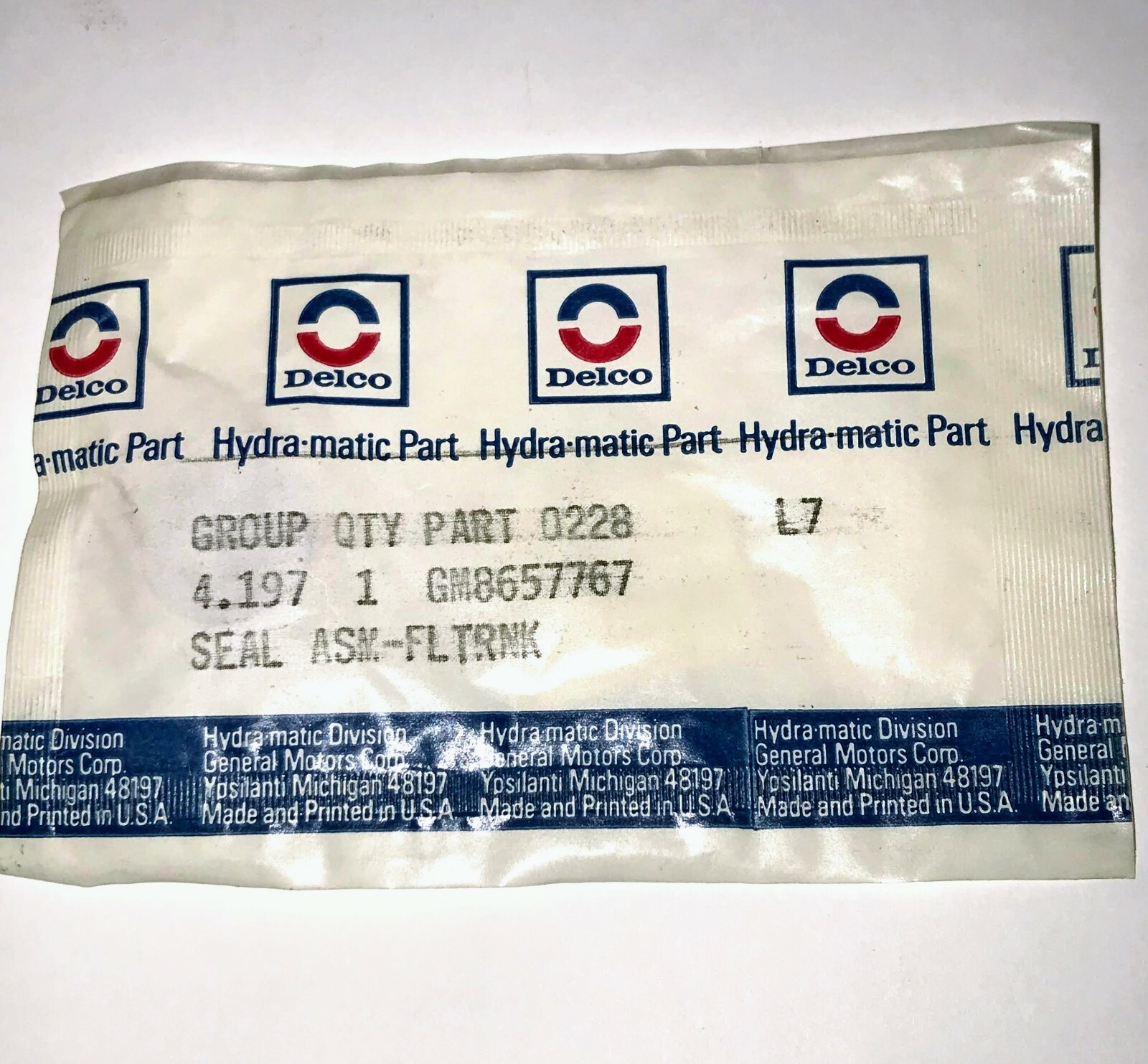 GENUINE GM ACDELCO AUTO TRANS FILTER SEAL OEM 8657767 1993 CAMARO 1993 ...