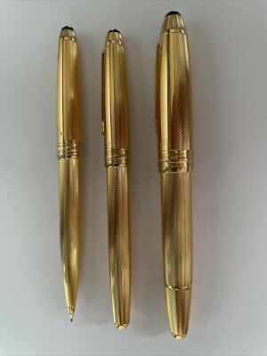 Mont Blanc Meisterstück .925 Silver Gilt Pen Set - No. 146 Corn Barley ...
