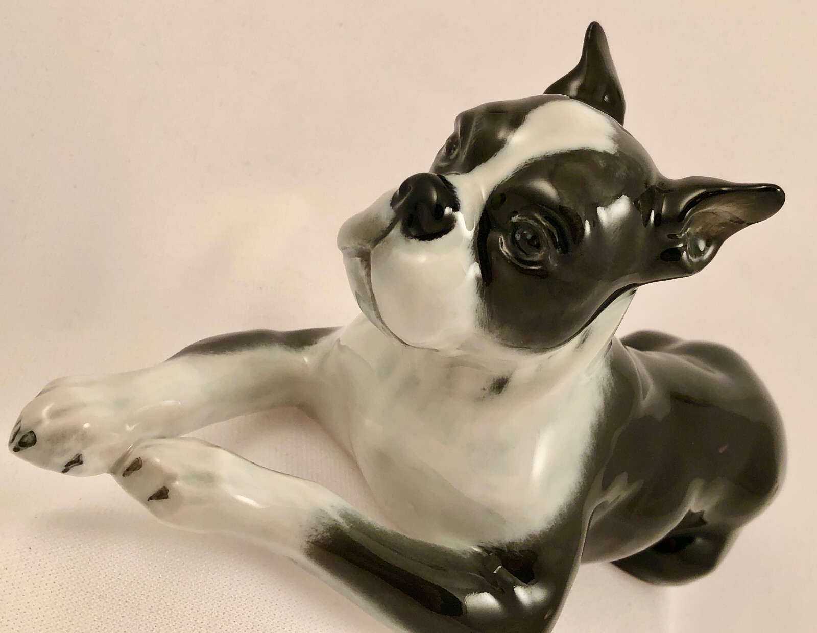 Rosenthal Figurine, Boston Bull Terrier Dog, Reclining, Vintage | eBay