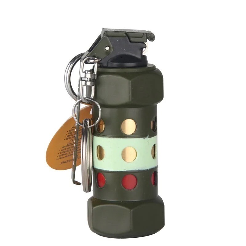 2.7" Flash Bang Stun Grenade Shaped Butane LIGHTER w/ Adjustable flame ...