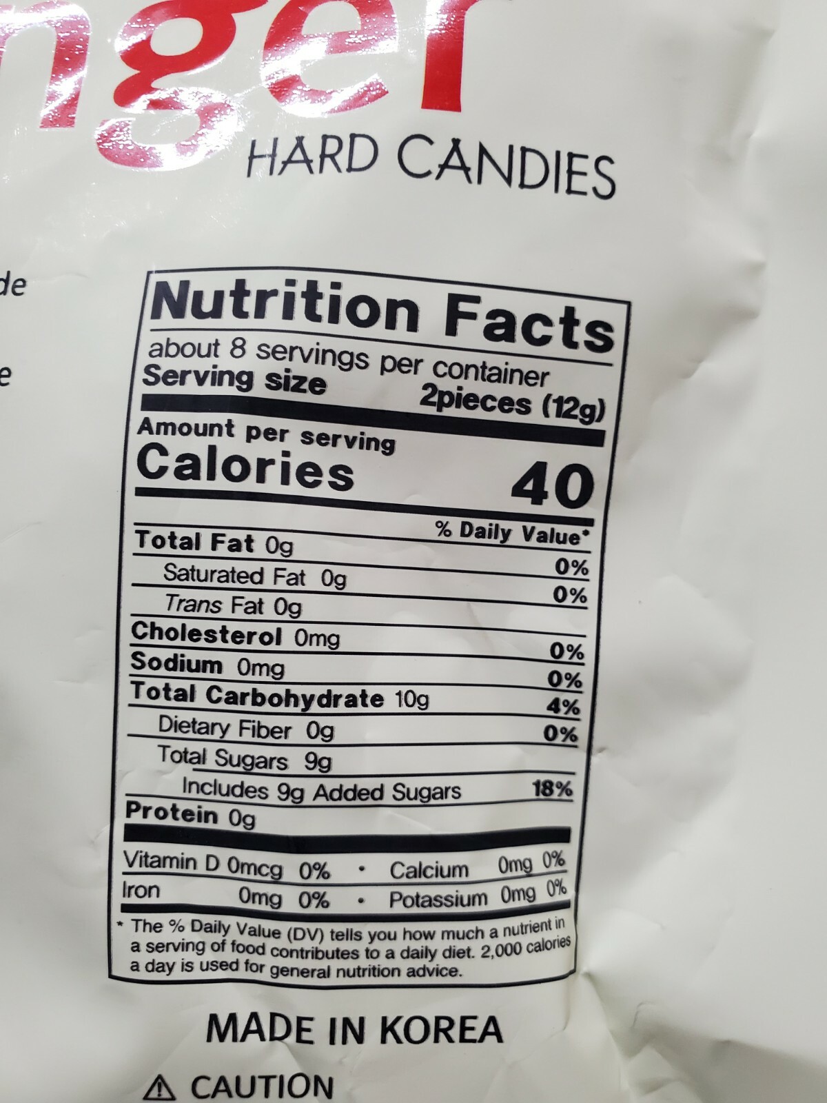 Pure Ginger Hard Candy Net 3.5 oz Made In Korea-USA SELLER | eBay