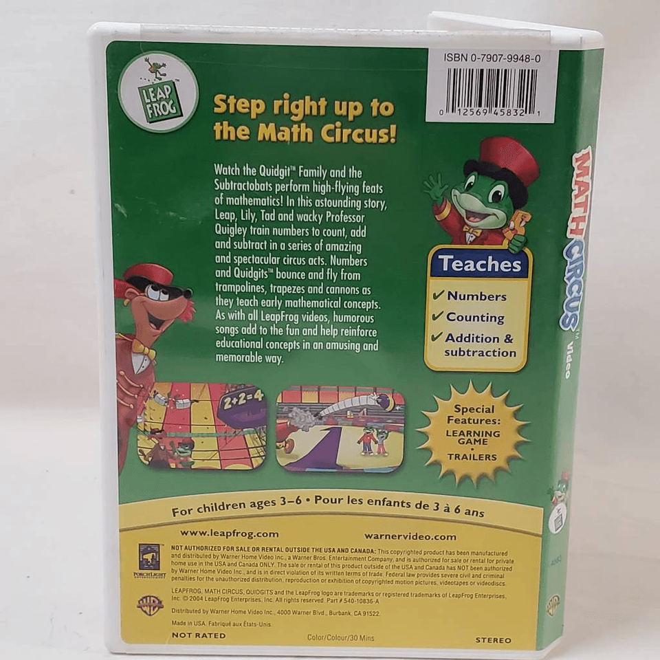 Leap Frog MATH CIRCUS [DVD] | eBay