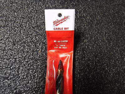 MILWAUKEE Cable Bit, 1/2 In Dia, 3/16 Dia Shank, 48-13-8250, (MG) | eBay