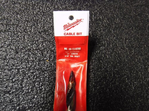 MILWAUKEE Cable Bit, 1/2 In Dia, 3/16 Dia Shank, 48-13-8250, (MG) | eBay