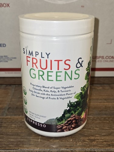Simply Nutrients Fruits & Greens Powder - Espresso Flavor, 10.8 oz Exp ...