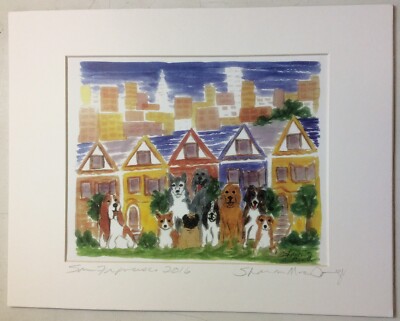Sharon MacDougall Dogs Laser Print Of Watercolor GnuFoundArt | eBay