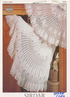 Sirdar Snuggly Crochet Pattern 3747 - Circular Shawl 2Ply or 3Ply ...