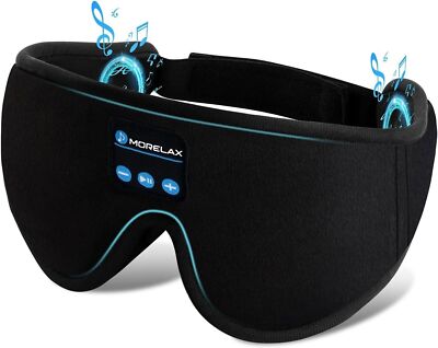 Sleep Mask with Bluetooth Headphones, 3D Sleep Mask Wireless Music Eye ...