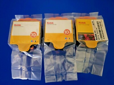 3 Genuine Kodak 10C Color Ink Cartridge (420 Pages Yield) Factory ...
