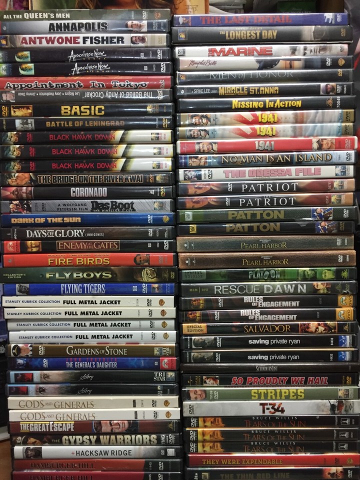 Classic Military/Western/Sports Movie DVDs $3 each - Buy More to Save ...