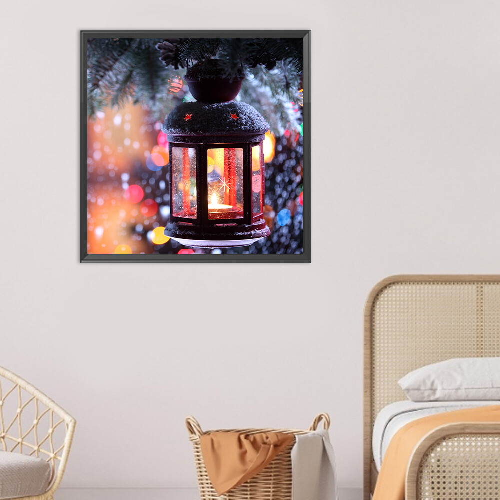 Paint By Numbers Kit On Canvas DIY Oil Art Christmas Streetlights ...