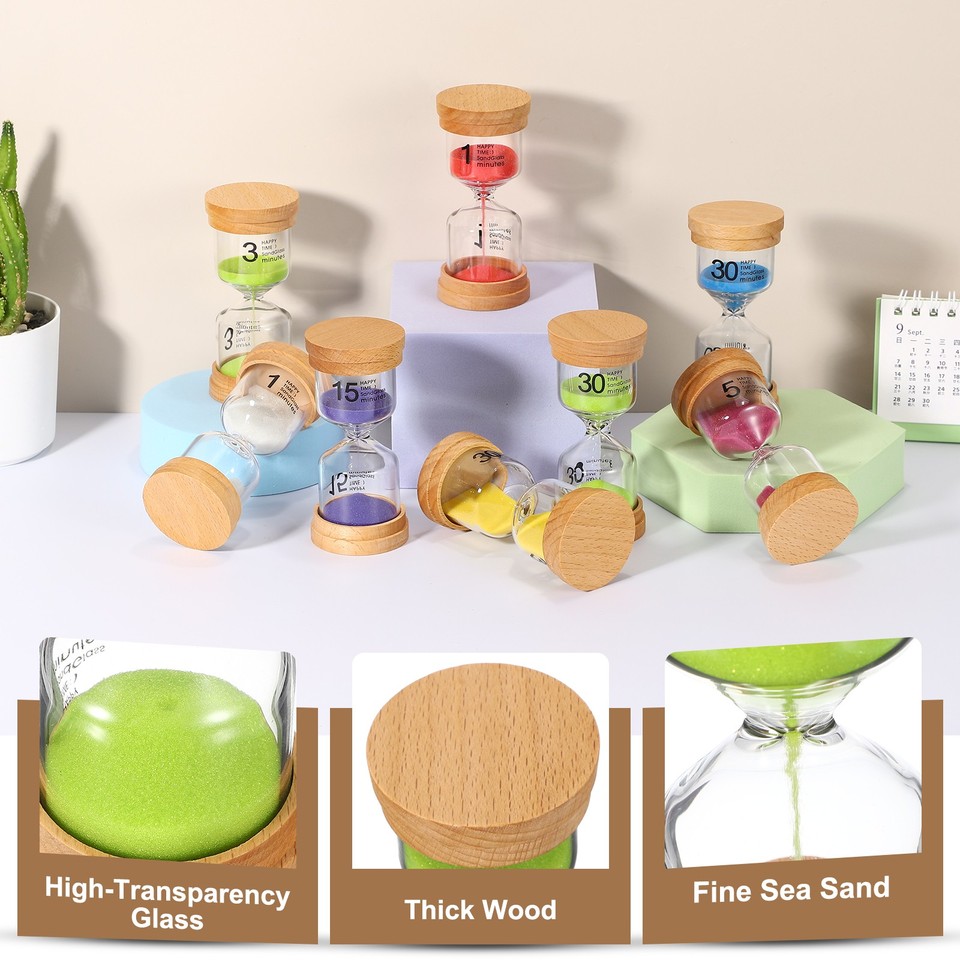 1 Minute Sand Timer, Wooden Sand Watch for Office Decor, Green | eBay UK