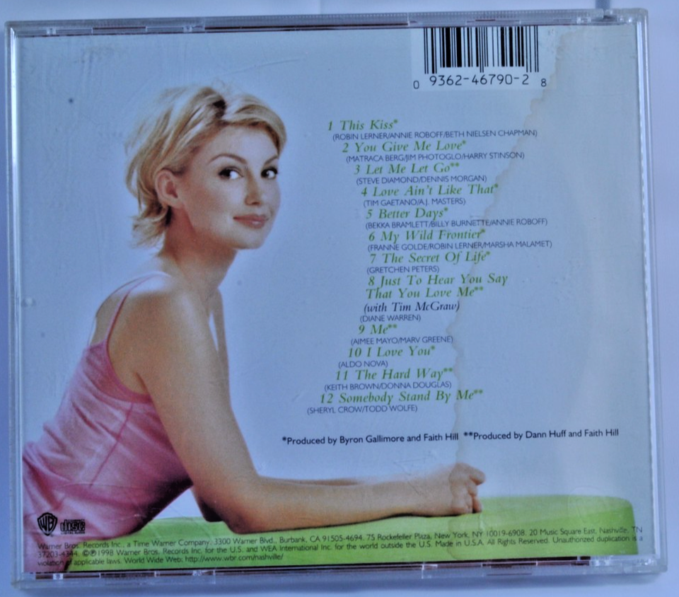 Faith Hill, Faith (CD, 1998, Warner Bros) Good Used CD | eBay
