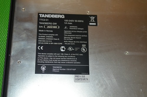 TANDBERG GW TTC2-01 VTC Gateway with 4MB | eBay