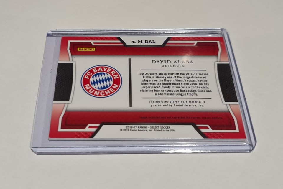 2016/17 Panini Select Memorabilia Soccer Card David Alaba | eBay
