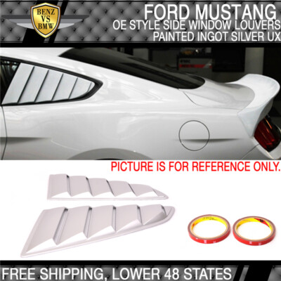 Fits 15-23 Ford Mustang OE Style 2PCS Side Window Louvers Paint #UX ...